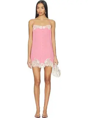 Fleur Du Mal Juliet Lace Button Slip - Watermelon