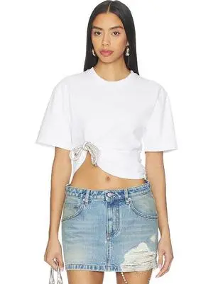 AREA Crystal Knot T-shirt - White