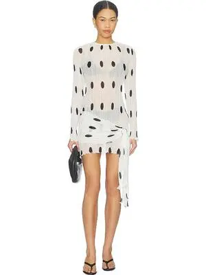 Lioness Ford Mini Dress - Moonlight Polka