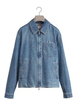 Dior Zipped Jacket - Blue Cotton Twill