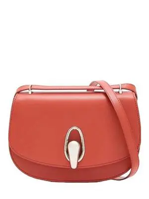 Giorgio Armani Leather Shoulder Bag - Orange
