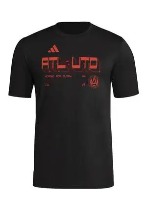 Adidas Atlanta United Fc Short Sleeve Pregame T-shirt - Black / Multi