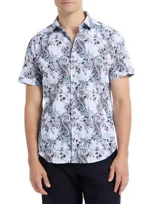 Robert Graham Pickwick Short Sleeve Button-up Shirt - White Multi