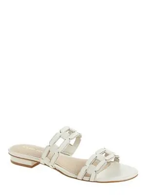 KOKO + PALENKI Cassy Chain Link Slide Sandal - Ice Leather