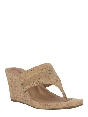 Lucky Brand Libbie Platform Wedge Flip Flop - Natural