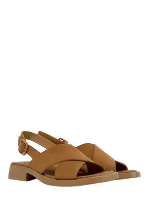 Camper Dana X-strap Sandal - Medium Brown
