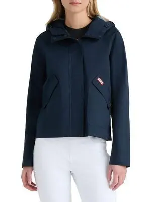 Hunter Julia Hooded Waterproof Rain Jacket - Midnight