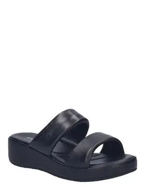 Josef Seibel Platform Wedge Slide Sandal - Black