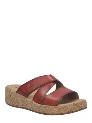 Josef Seibel Platform Wedge Slide Sandal - Hibiscus