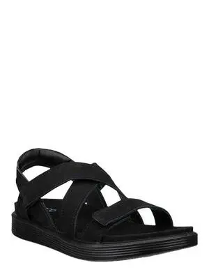 Ecco Soft Cross Strap Sandal - Black