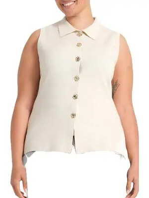 ESTELLE Leya Knit Sleeveless Top - Dove