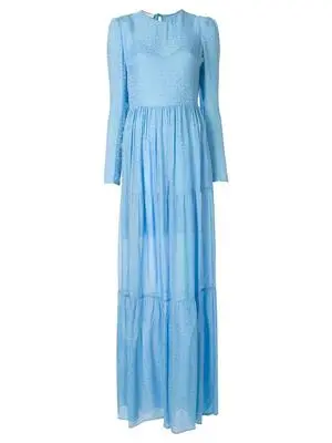 Philosophy Di Lorenzo Serafini Jacquard Print Maxi Dress - Blue