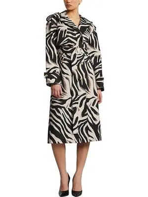 Bcbgmaxazria Trench Jacket Dress - Zebra Print