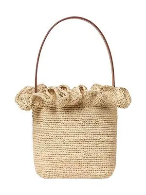 LOEFFLER RANDALL Laith Crochet Top Handle Bag - Natural