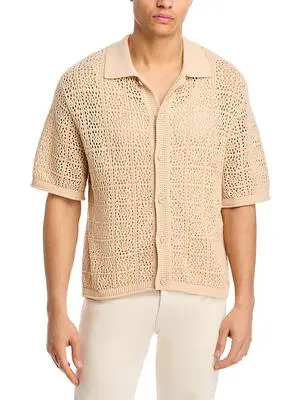 Simkhai Billy Patterned Shirt - Beige