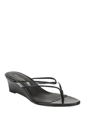Veronica Beard Clea Wedge Flip Flop - Clear/black