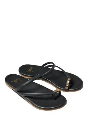 Beek Starbird Studded Toe Ring Slide Sandal - Black