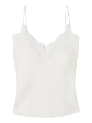 RÓHE Lace-trimmed Silk Camisole - Cream