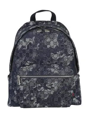 Gucci Gg Monogram Jacquard Denim Backpack - Blue