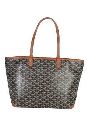 Goyard Goyard Gold/Black Goyardine Canvas Artois PM Tan