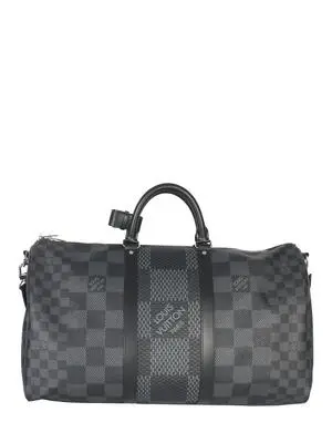 LOUIS VUITTON Damier Graphite Keepall Bandouliere 55 - Black