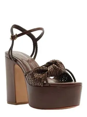 Schutz Kalina Platform Sandals - Root Brown