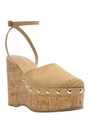 Schutz Kayana Platform Wedge Clog - Light Wood