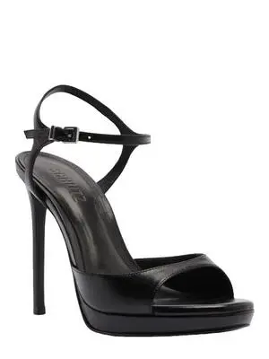 Schutz Scarlett Ankle Strap Platform Sandal Black