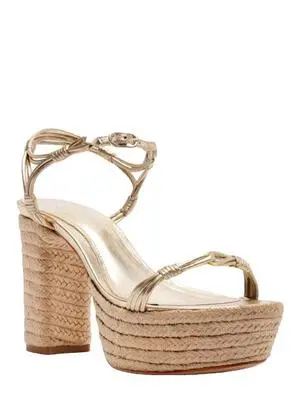 Schutz Nara Platform Sandals - Platina