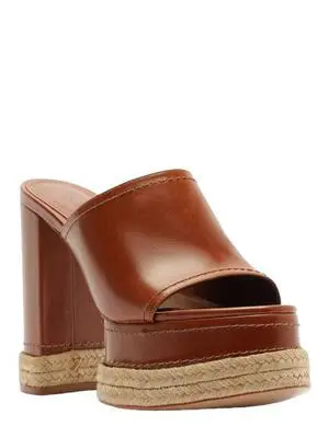 Schutz Darah Platform Sandal - Cognac