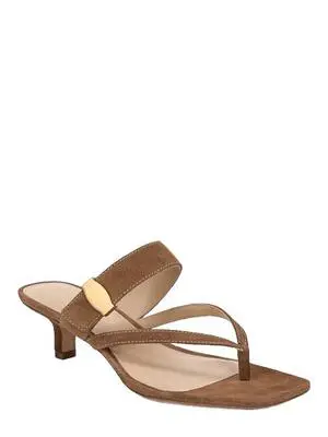 Veronica Beard Salva Kitten Heel Sandal - Chestnut