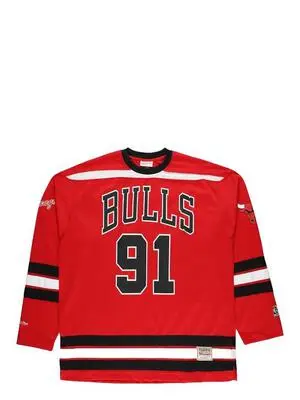 Mitchell & Ness Dennis Rodman Chicago Bulls Big & Tall Nba Hockey Jersey - Red