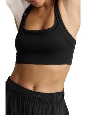 Beyond Yoga Seamless Moves Layered Sports Bra - Black