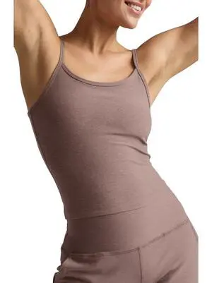 Beyond Yoga Spacedye Forever Waist Length Camisole - Rosey Taupe Heather