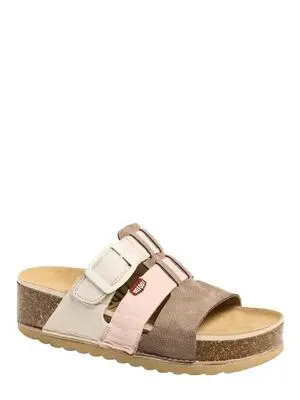 ON FOOT Naoshima Three-strap Slide Sandal - Rose/bone