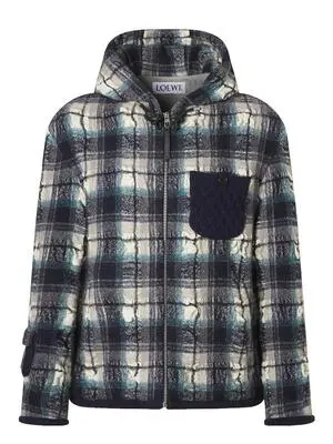Loewe Plaid Wool And Linen Jacket - Multicoloured