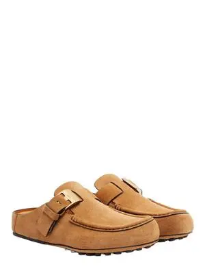 TOD'S Tod's Suede Mules With Buckle Detailing