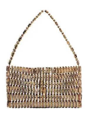 Saint Laurent Evening Mini Embroidered Shoulder Bag - Metallic