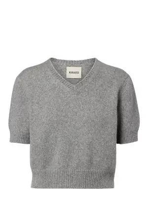 Khaite Jas Cashmere Top - Grey