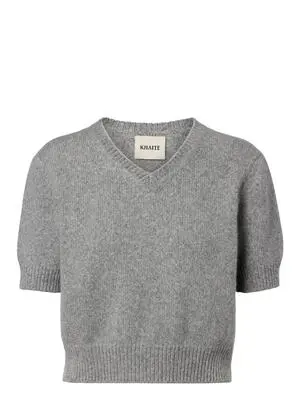 Khaite Jas Cashmere Top - Grey