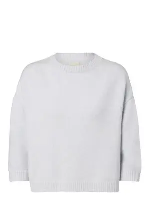 Khaite Sabina Cropped Cashmere Sweater - Blue