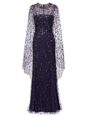 Jenny Packham Hestia Embellished Gown - Purple