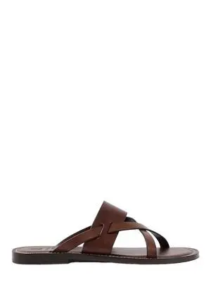 Brunello Cucinelli Leather Sandals - Brown