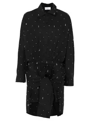 Giuseppe Di Morabito Embellished Tie-front Dress - Black