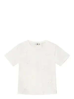 TWINSET Floral-appliqué T-shirt - White