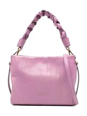 COCCINELLE Braided Handle Satchel - Purple