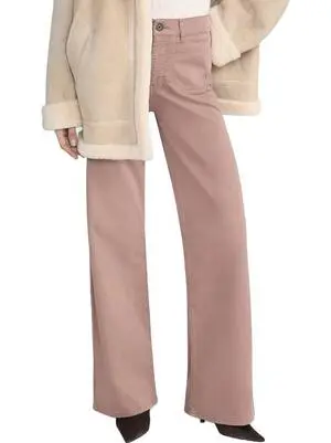 FRAME Le Slim Modernist Pocket Palazzo Jeans - Mauve