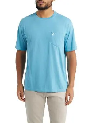 Johnnie-o Born To Surf Cotton Blend Pocket T-shirt - Haze