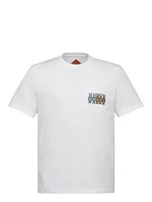 Mcm Rabot Pocket T-shirt In Organic Cotton - White