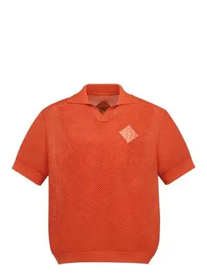 MCM Visetos Patch Mesh Knit Polo